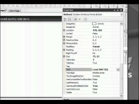 [DF] How to load a Flash File in Visual Basic.NET - YouTube
