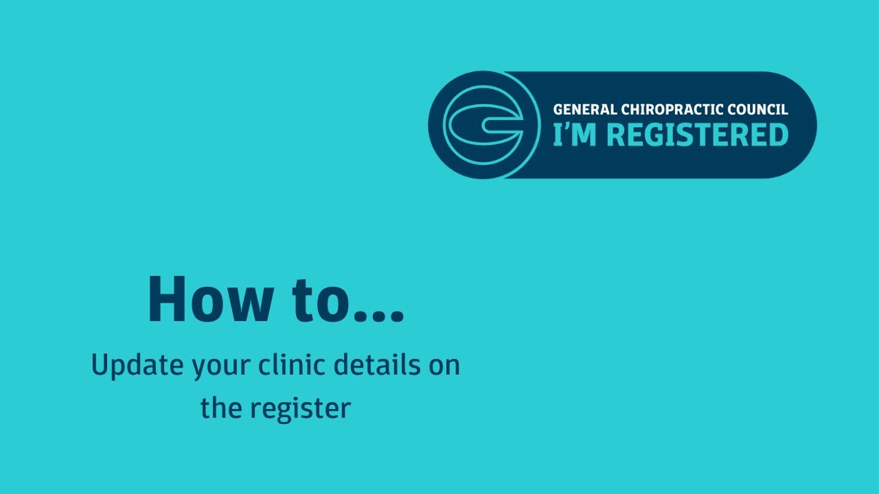 How to update your clinic addresses on the GCC Portal - YouTube