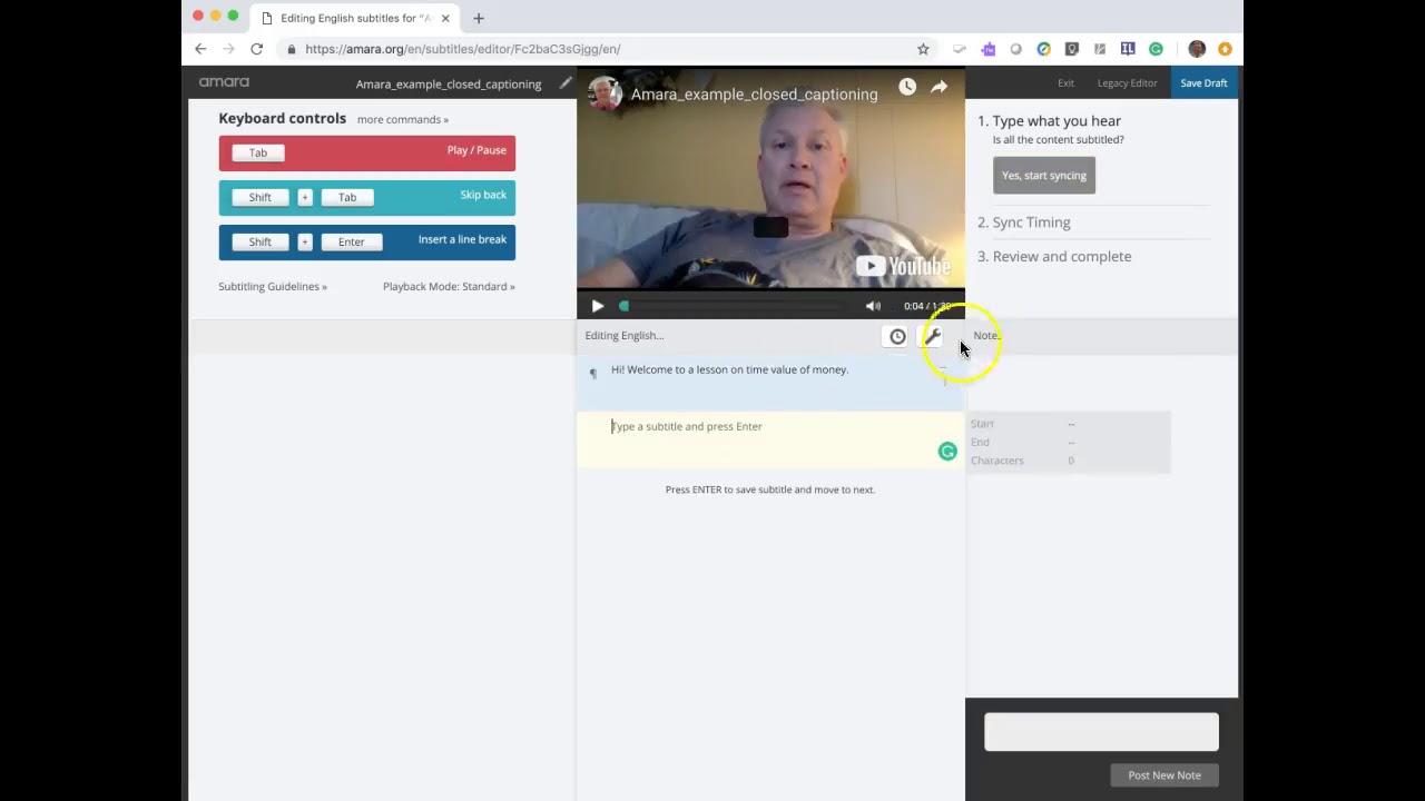 Amara - a free tool to add closed captioning to your videos - YouTube