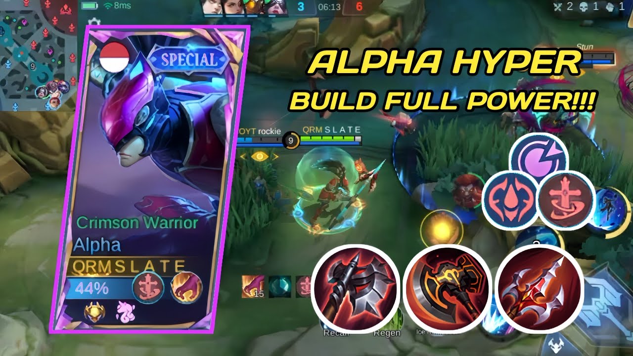 PUSH MMR ALPHA, HYPER FIGHTER TERKUAT | BUILD ALPHA FULL POWER!! | MOBILE LEGENDS ~ MLBB - YouTube