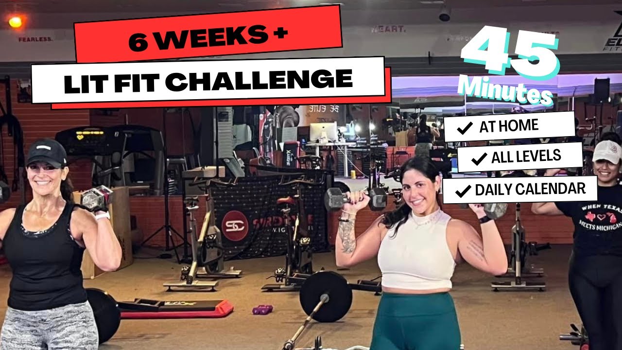 6 WEEK WORKOUT CHALLENGE - FREE & AT HOME FOR ALL LEVELS - YouTube