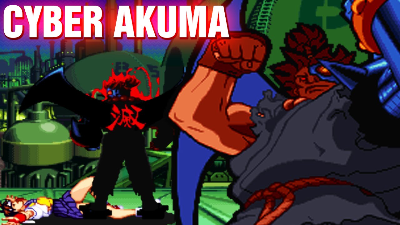 Cyber Akuma Playthrough Marvel Super Heroes vs Street Fighter Longplay ...