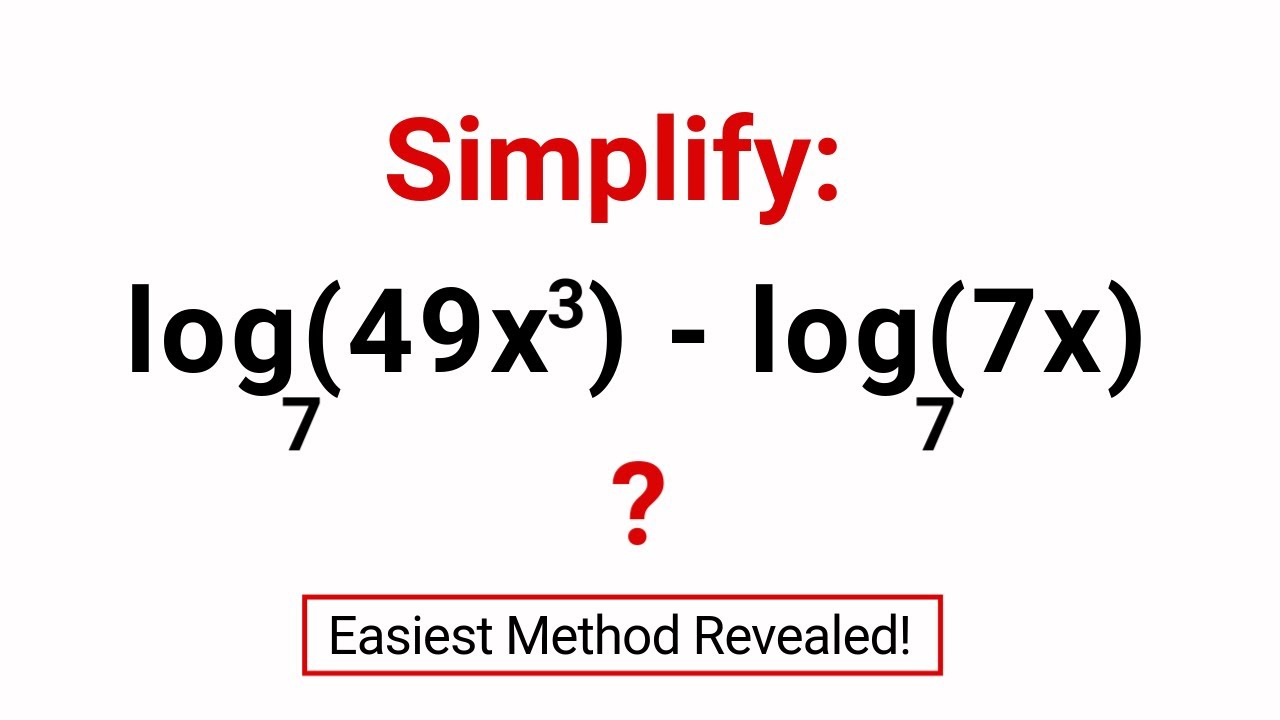 This is Simple! | Apply The Laws of Logarithms - YouTube
