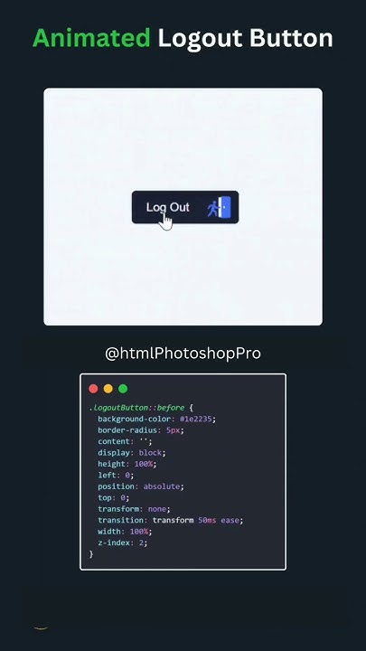 Animated Logout Button #html_css #shortsvideo #shorts #short #viralshort - YouTube