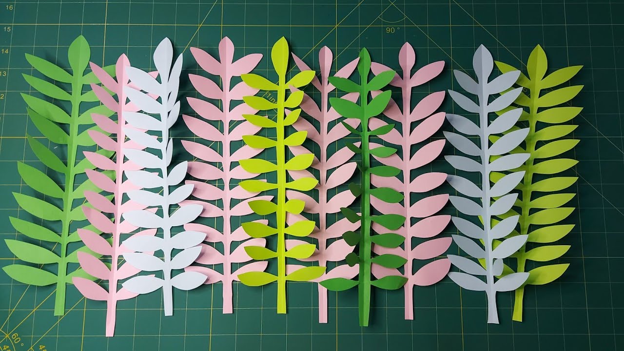 Simple Paper Leaf Craft । Paper Leaves Making । Paper Crafts | DIY ...