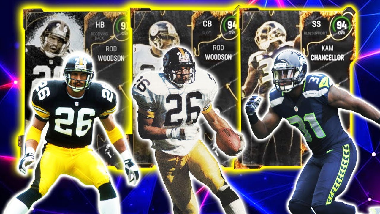 ALL MADDEN KAM CHANCELLOR, CB ROD WOODSON & HB ROD WOODSON GAMEPLAY ...
