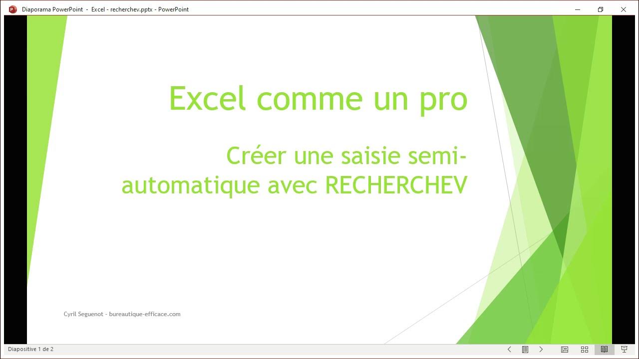 Saisie semi-automatique avec la fonction RECHERCHEV d'Excel - YouTube