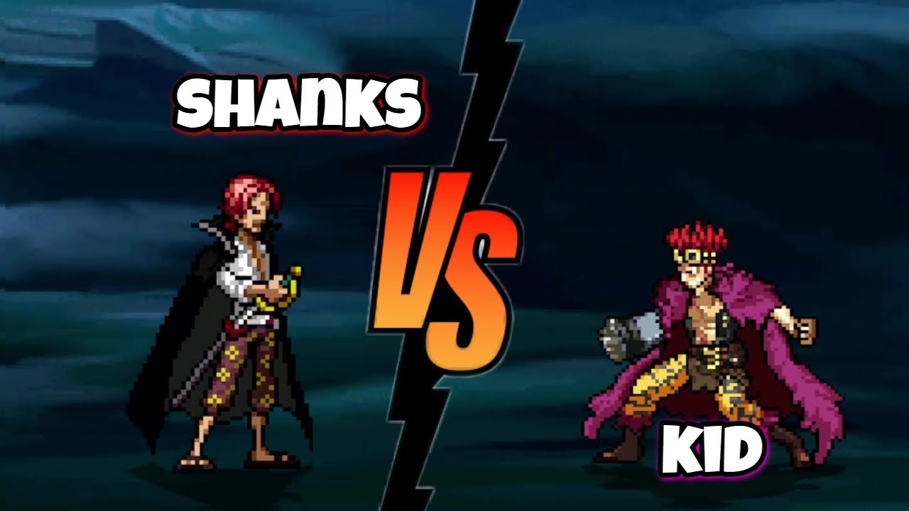 Shanks Vs Kid eustass onepiece fights / mugen - YouTube