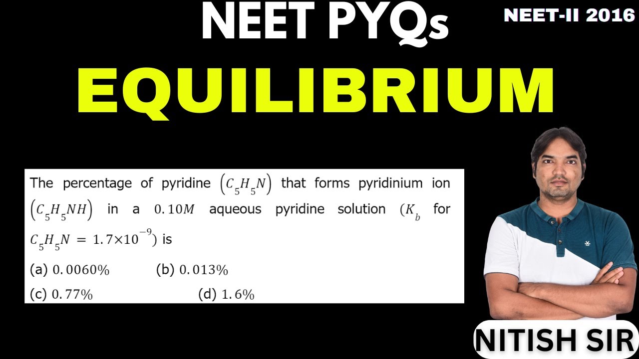 The percentage of pyridine C5H5N that forms pyridinium ion C5H5NH in a ...