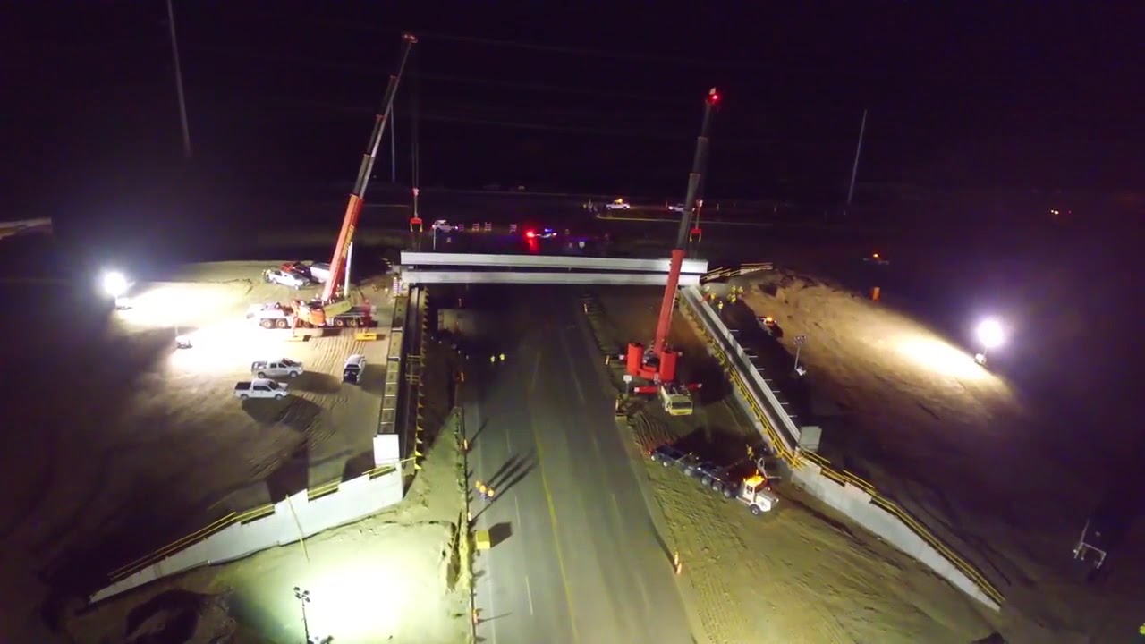 Phoenix Loop 202 Extension Road Work bridge I beam!!! - YouTube