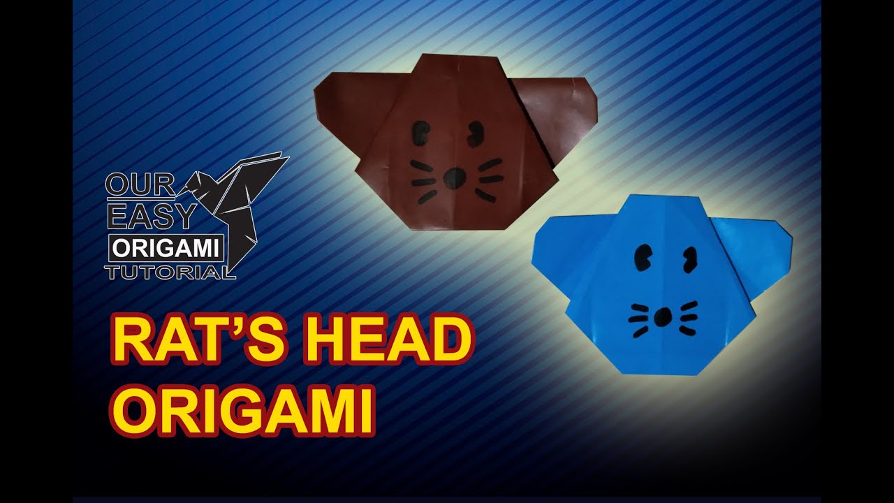 RAT'S HEAD ORIGAMI TUTORIAL _ TUTORIAL ORIGAMI KEPALA TIKUS - YouTube