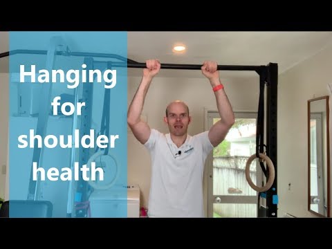Hanging for shoulder health - YouTube