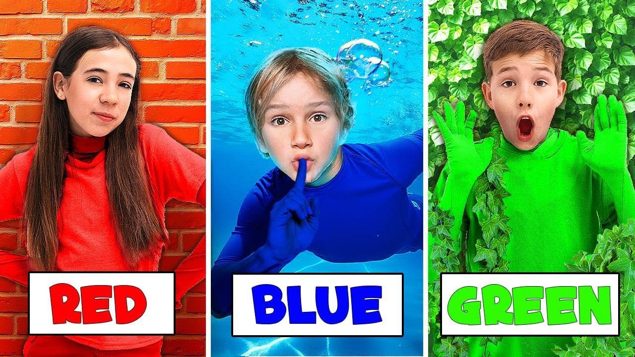 EXTREME HIDE AND SEEK IN ONE COLOR! Camouflage - YouTube