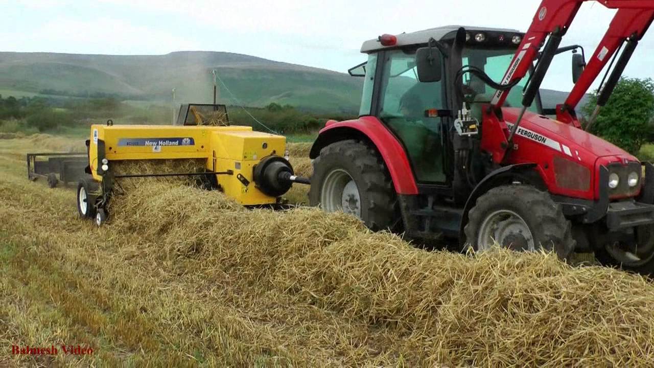 Small Bale Baling with NEW New Holland Baler and "Straight Eight ...