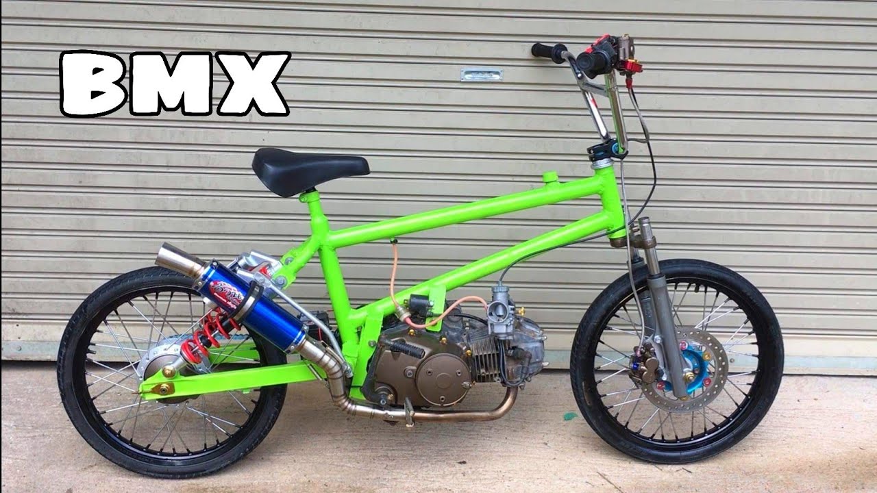 BMX cub จักรยานติดเครื่องเวฟ 125 ลูก59/0 รถจ่าเฉย - YouTube