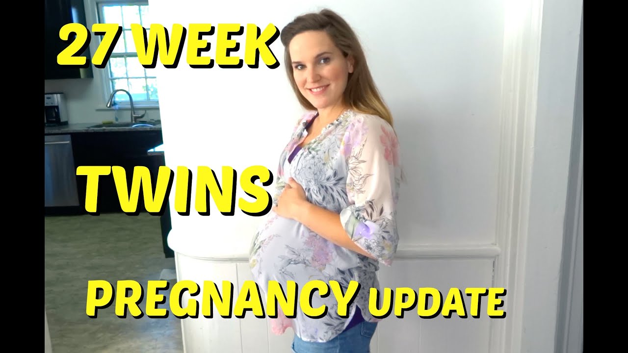 27 WEEK TWINS PREGNANCY UPDATE - YouTube