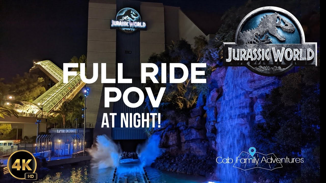 Jurassic World the ride 🦖🌌🦈 - Full Ride POV at Night! Universal Studios ...
