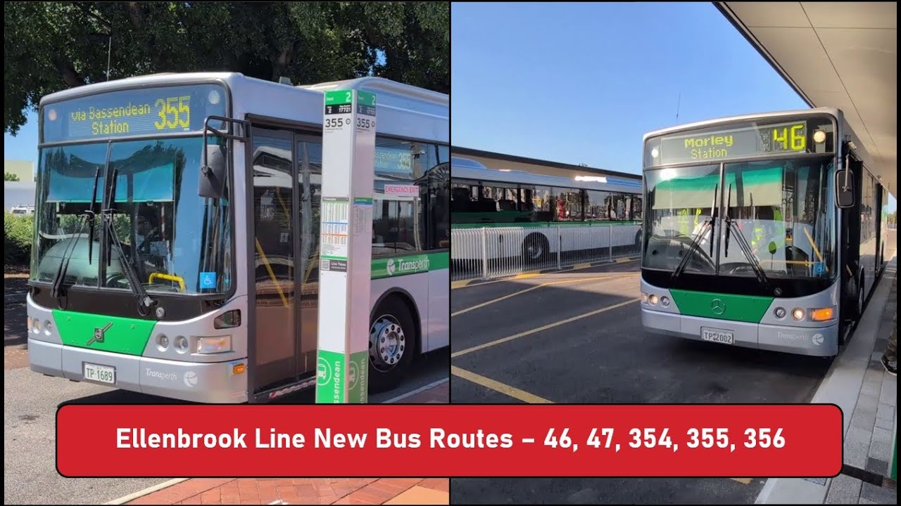 Ellenbrook Line New Bus Routes - 46, 47, 354, 355, 356 - YouTube