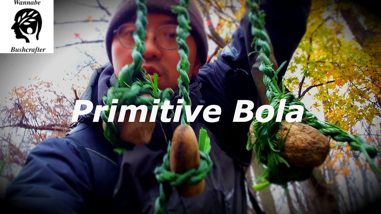 Primitive Bola (Boleadoras) Hunting Weapon with no tools! - YouTube
