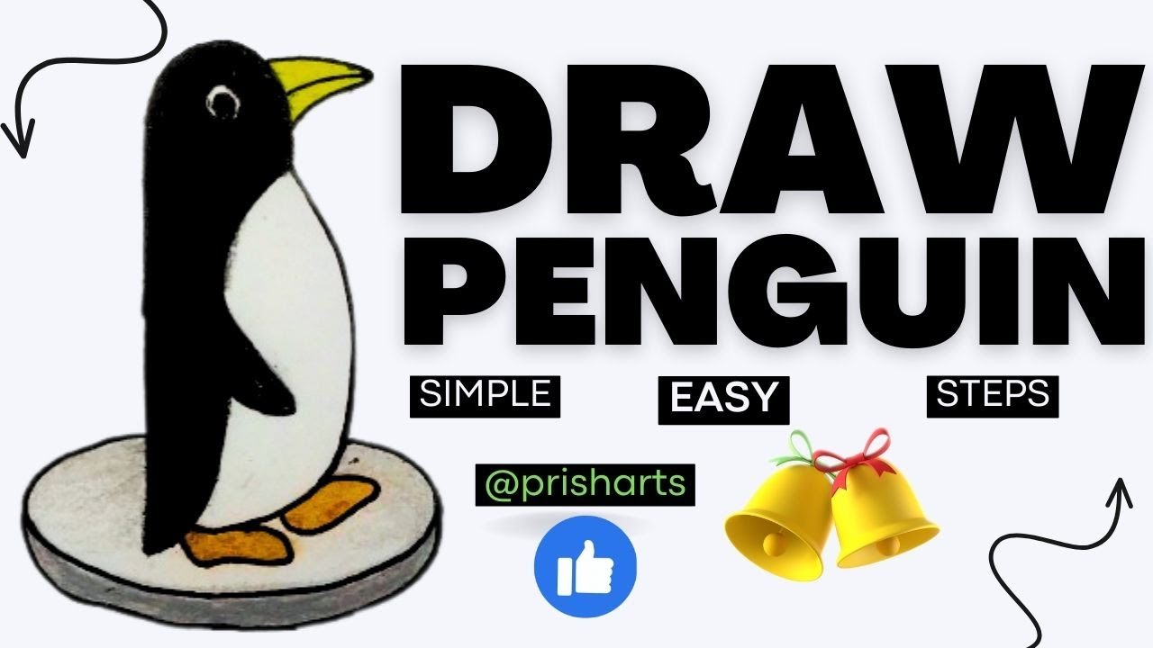 Draw a cartoon penguin With Simple Steps | penguin कैसे बनाते हैं ...