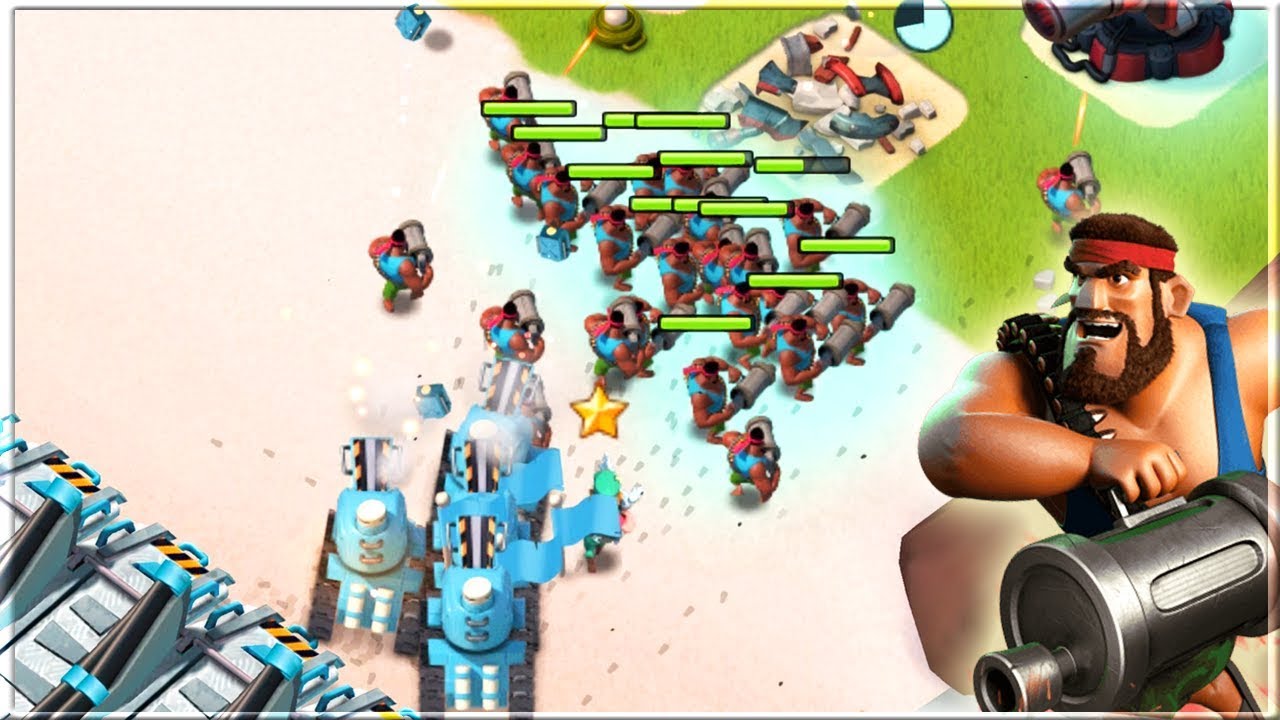 Boom Beach Heavy and Critter Cannon Strategy! - YouTube