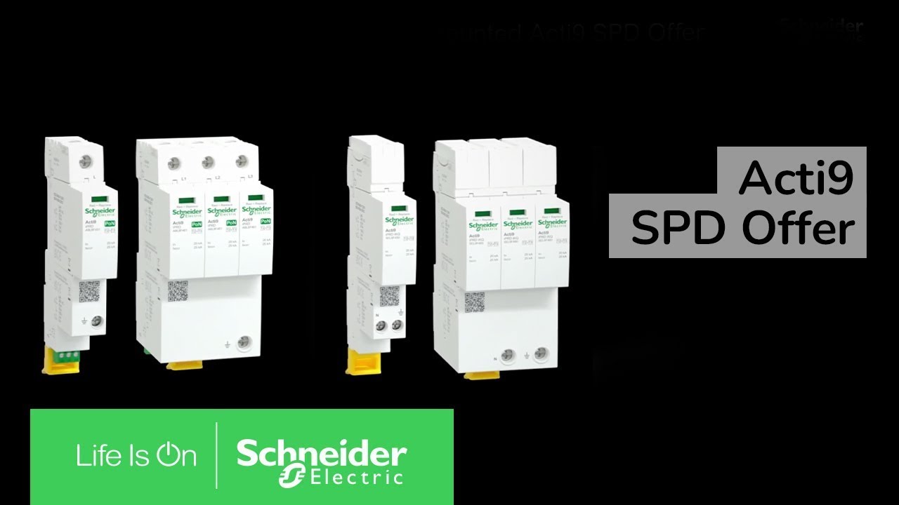 Acti9 SPD offer Type 1+2 & Type 2+3 | Schneider Electric - YouTube