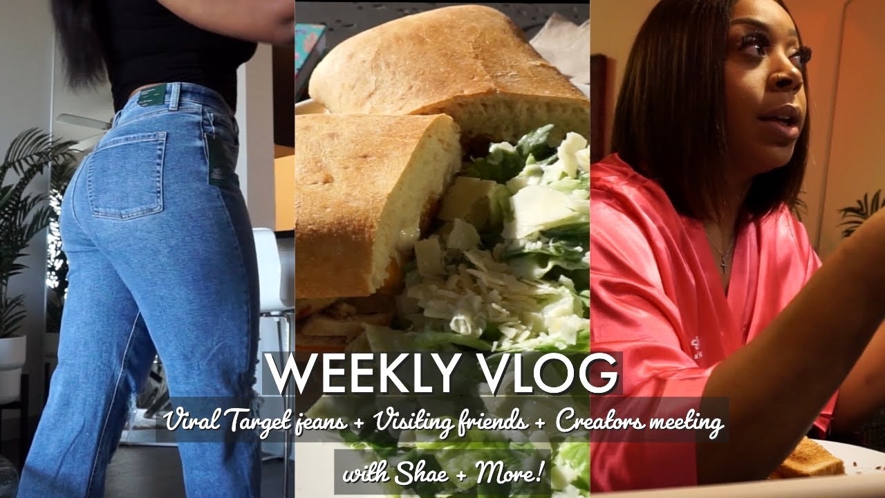 WEEKLY VLOG | VIRAL TARGET JEANS + VISITING FRIENDS + CREATORS MEETING ...