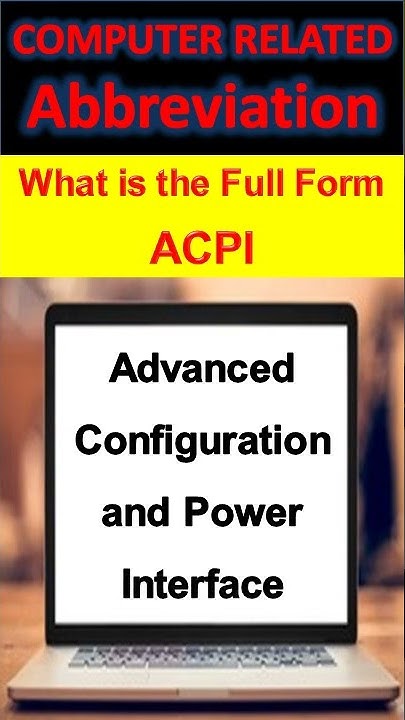 #mcqshorts What Is The Full Form Of ACPI (Advanced Configuration and ...