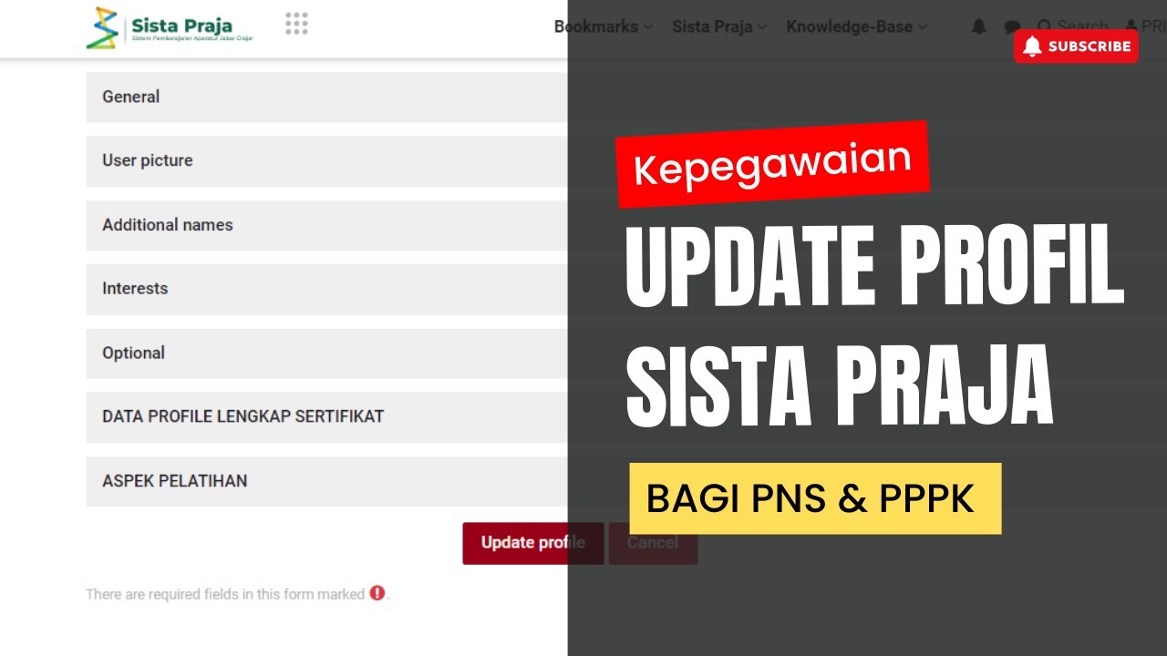 Cara Mengisi Profil SISTA PRAJA | Sistem Pembelajaran Aparatur Jabar ...