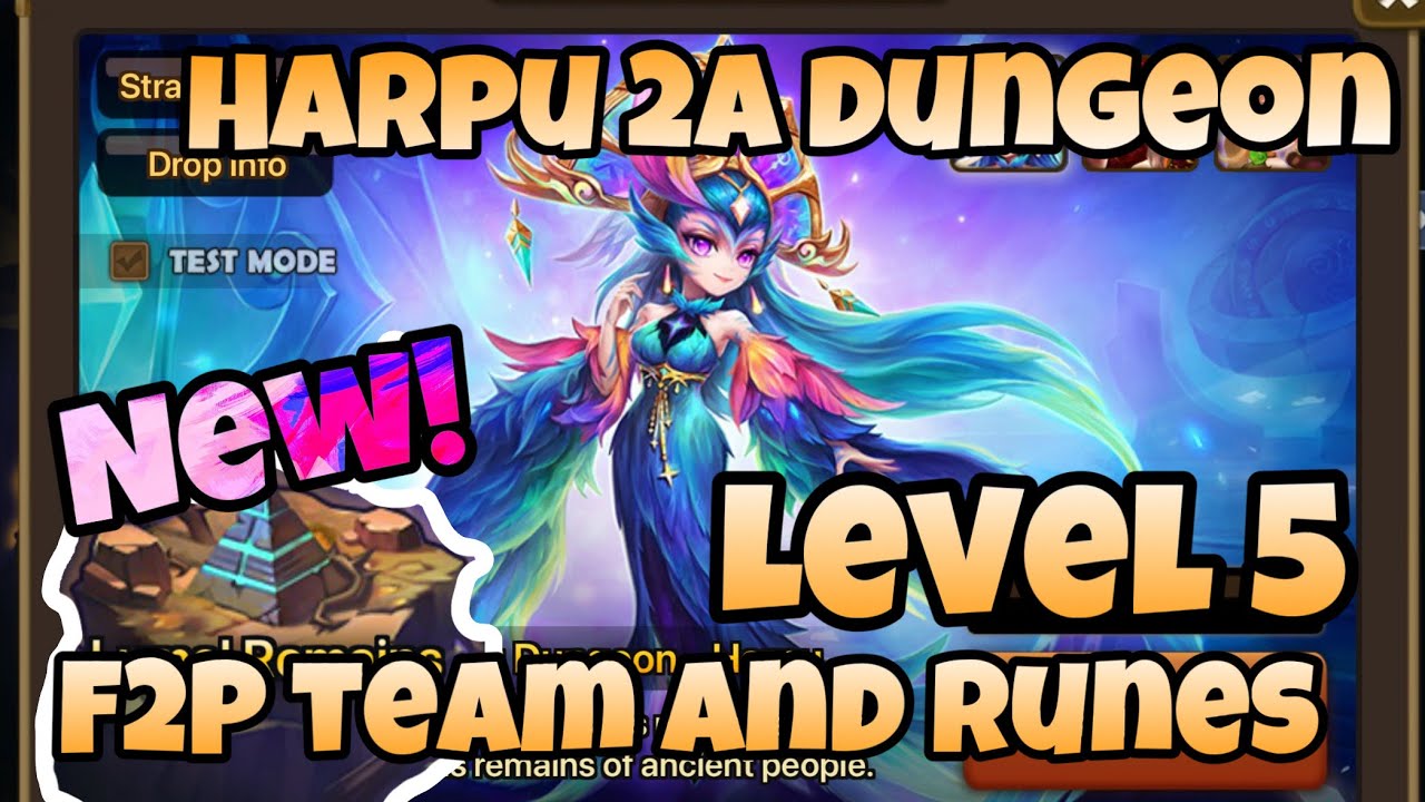 Summoners war: New Dimension hole Hapu 2A Dungeon F2P Auto team - YouTube