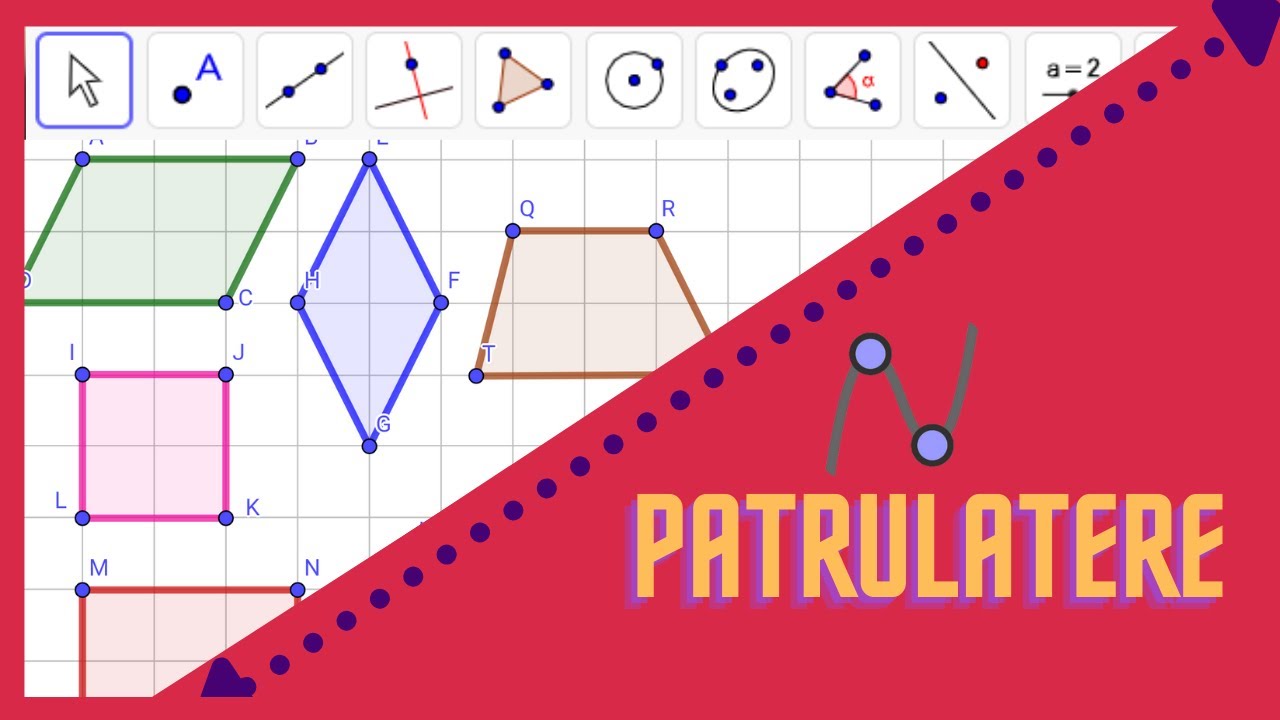 PATRULATERE. Paralelogramul. Dreptunghiul. Rombul. Pătratul - YouTube