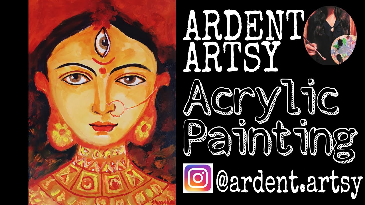 Maa Durga drawing || How to draw Durga Maa Step by step || Ardent Artsy ...