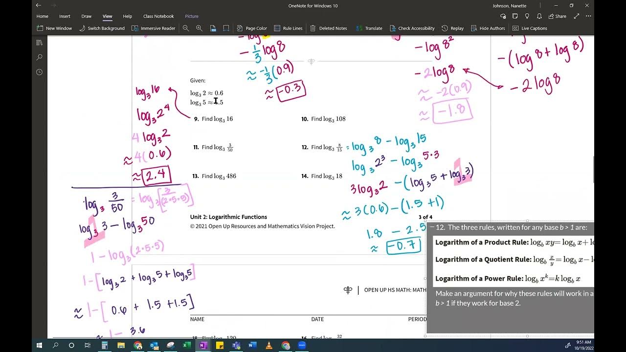Use Log Properties to Write Equivalent Expressions - YouTube