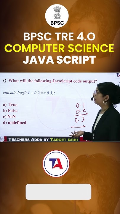 BPSC Tre 4.0 Computer Science Java Script #QuizTime BPSC Computer Science Vacancy 2025 # ...