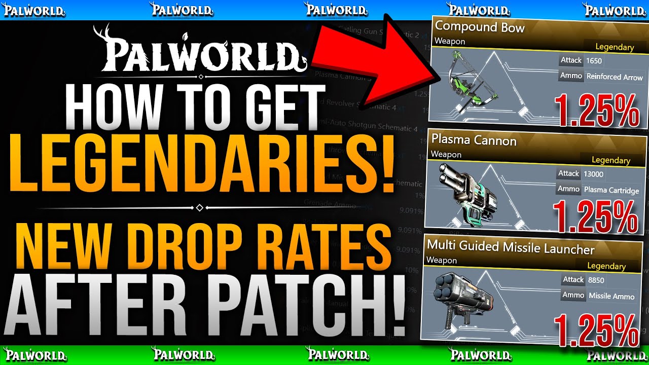 Palworld NEW LEGENDARY DROP RATES After Patch - How To Get Legendary ...