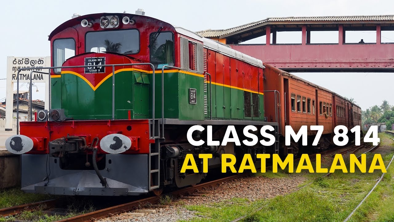 Class M7 814 arriving and departing Ratmalana with no. 8788 - YouTube