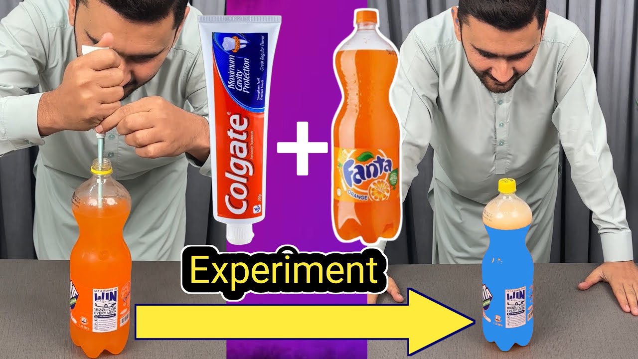 Fanta Colgate Colours change experiment - YouTube