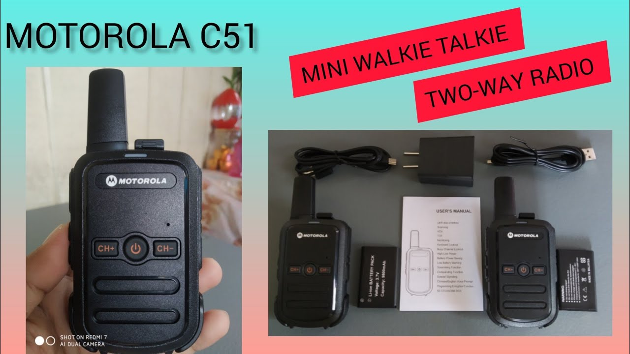 WALKIE TALKIE (MINI) | MOTOROLA C51 | UNBOXING | TWO-WAY RADIO 📞 - YouTube