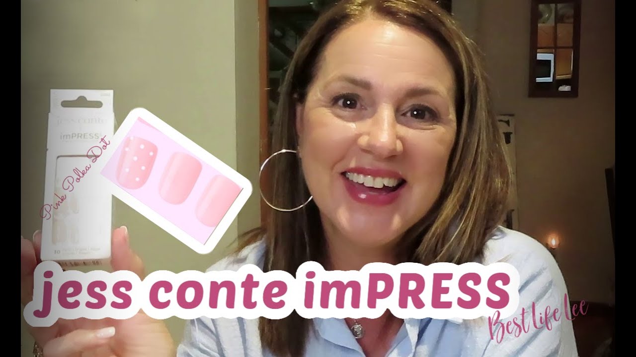 Jess Conte imPRESS Nails | Press on Manicure Nails | Pretty Pink Polka ...