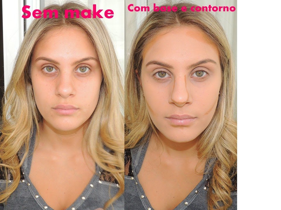 Como afinar o rosto com base - Fazer contorno - YouTube