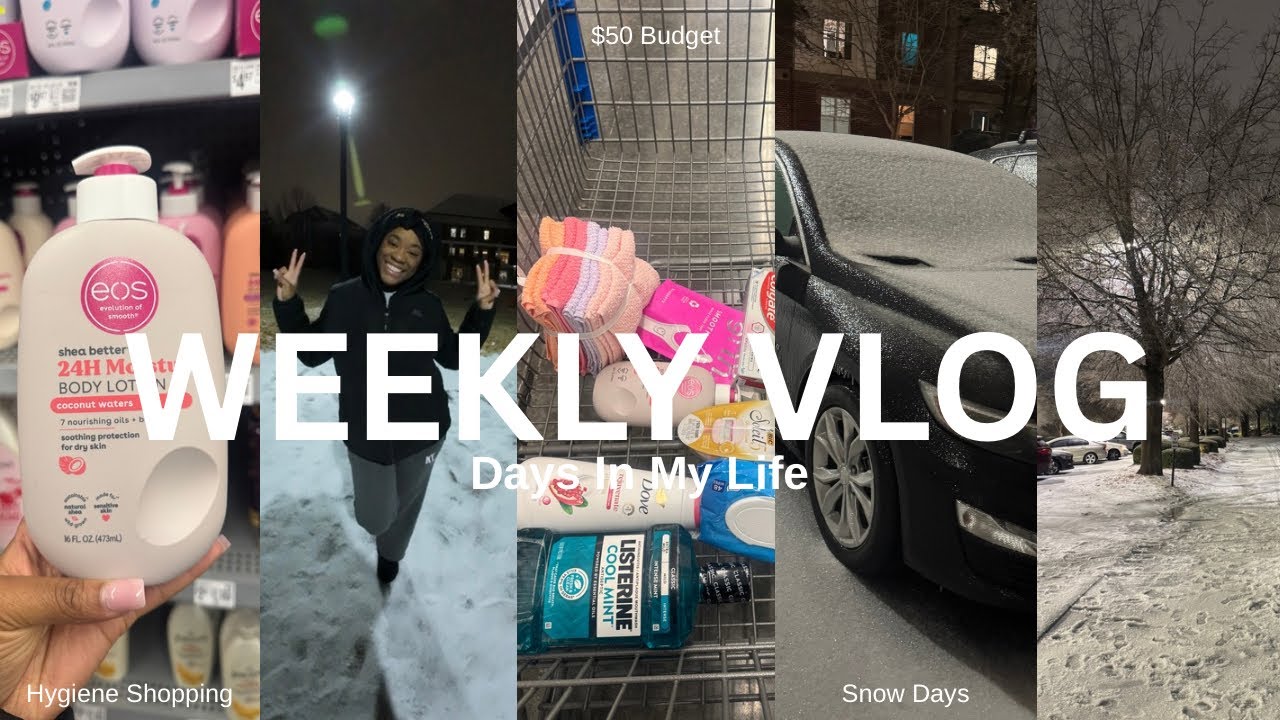 Weekly Vlog ️| Snow Days, Hygiene Shopping, etc. | LifeofK! 💖 - YouTube