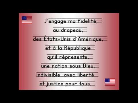 The Pledge of Allegiance in FRENCH (Kids Learning Different Languages ...