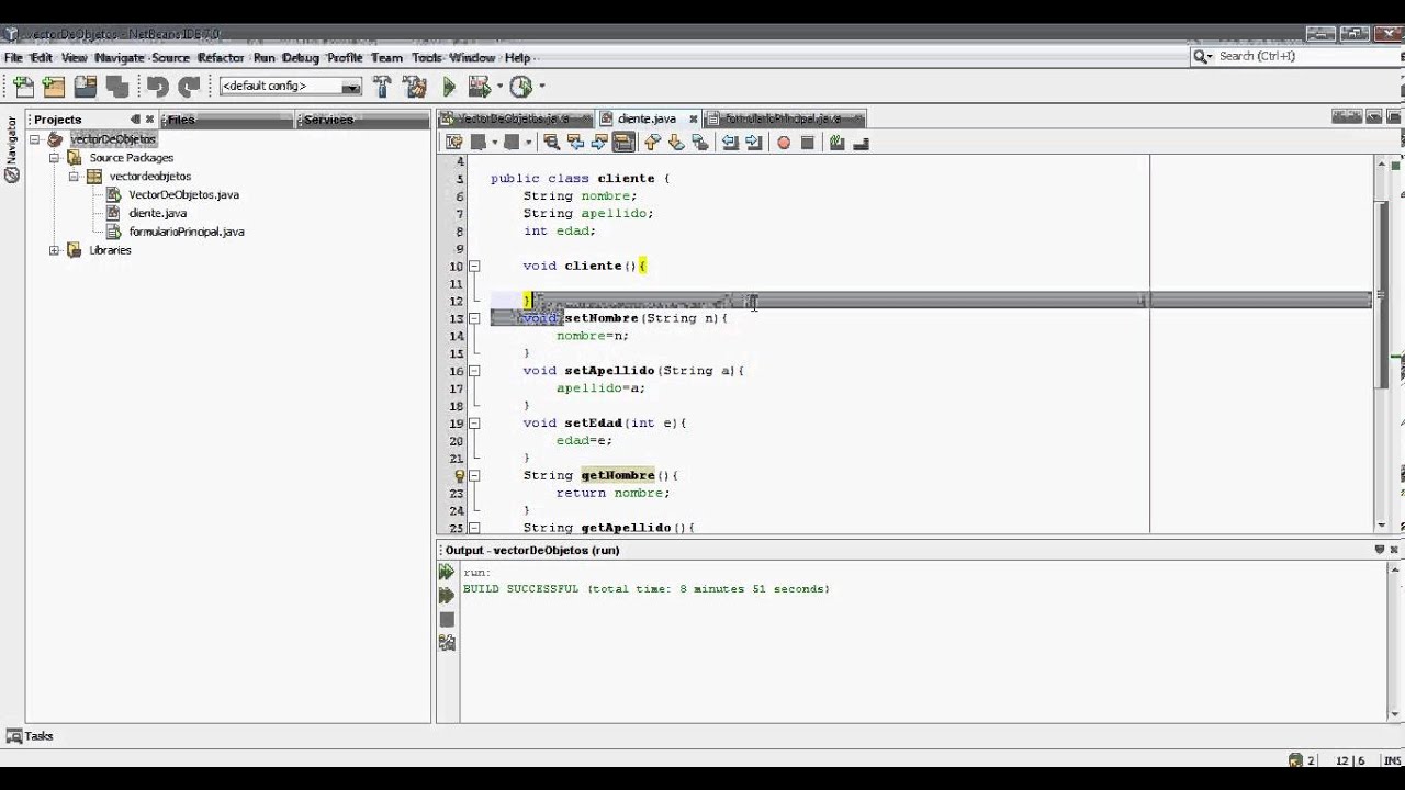Ejemplo vector de objetos en Java - YouTube