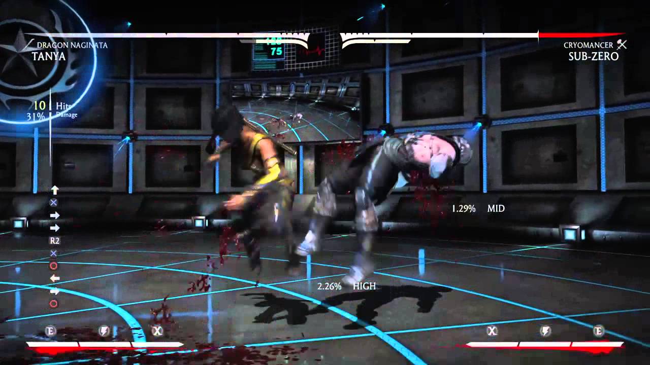 Mortal Kombat X: Tanya (Dragon Naginata) 36% No Meter Combo - YouTube