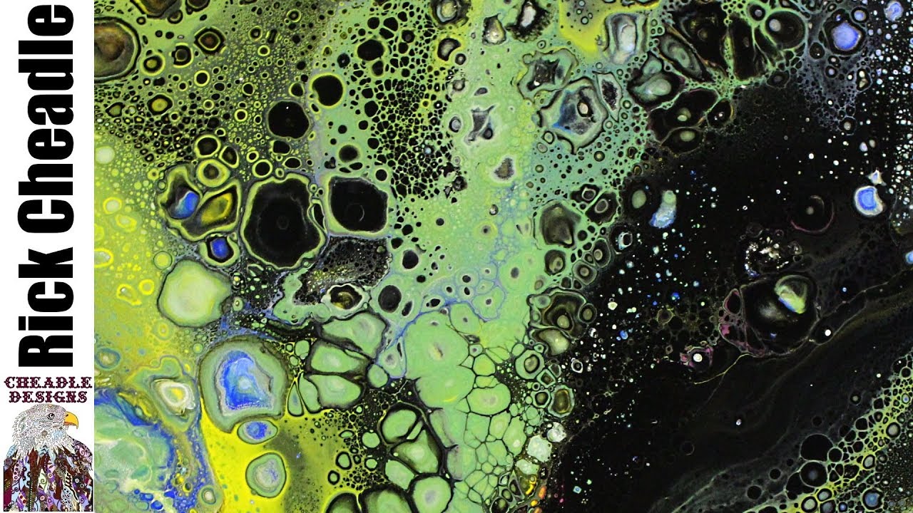 206. Recycling Paint Pouring Overflow and Cylinder Pour with Apple ...