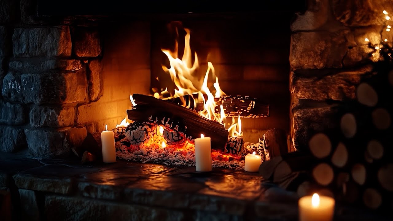 Cozy Fireplace 🔥 Crackling Fire Ambience with Burning Logs [No Music ...