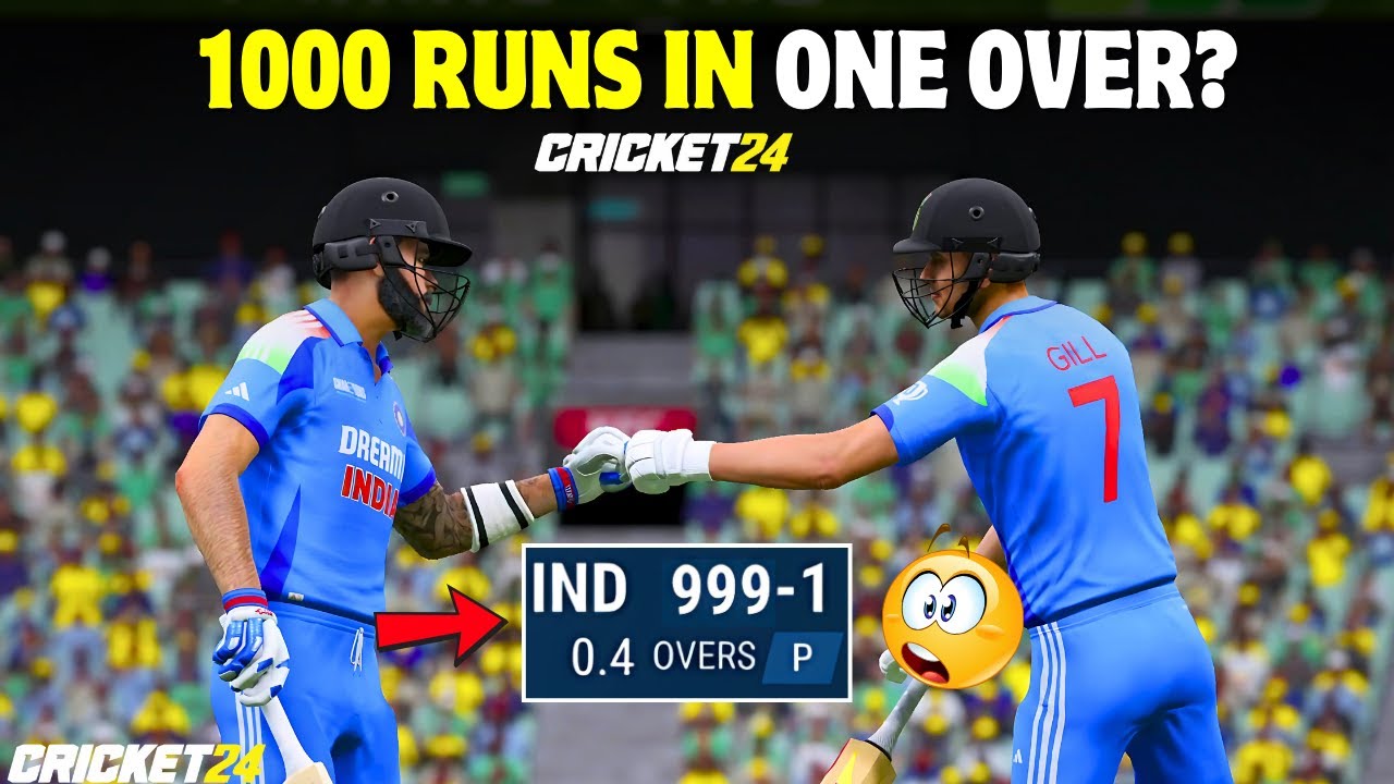 🤯Can I Score 1000 Runs in One Over in HARDEST DIFFICULTY 🤯| INDIA VS ...