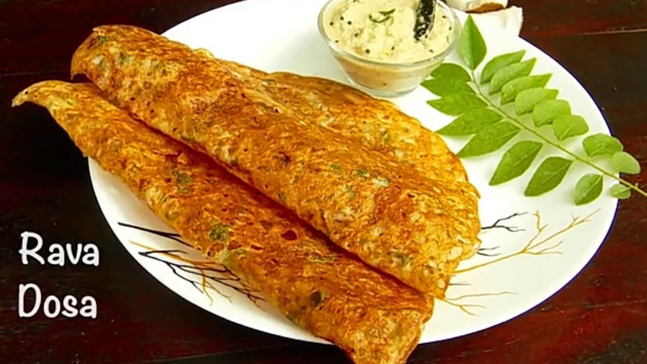 Rava Dosa Recipe|Easy & Quick Crispy Rava Dosa|Instant Rava Dosa|Onion ...