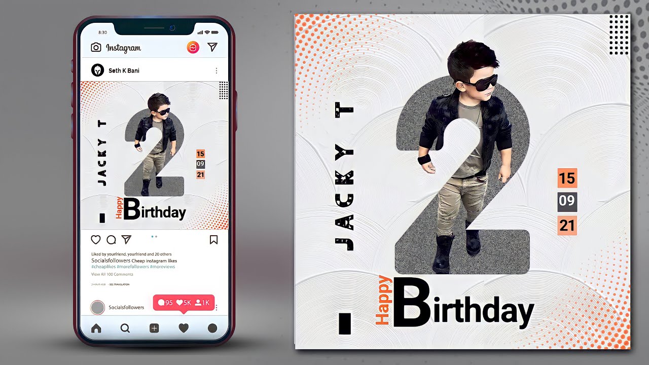 How to Create Kids Birthday Flyer in Pixellab | Free Plp Download ...