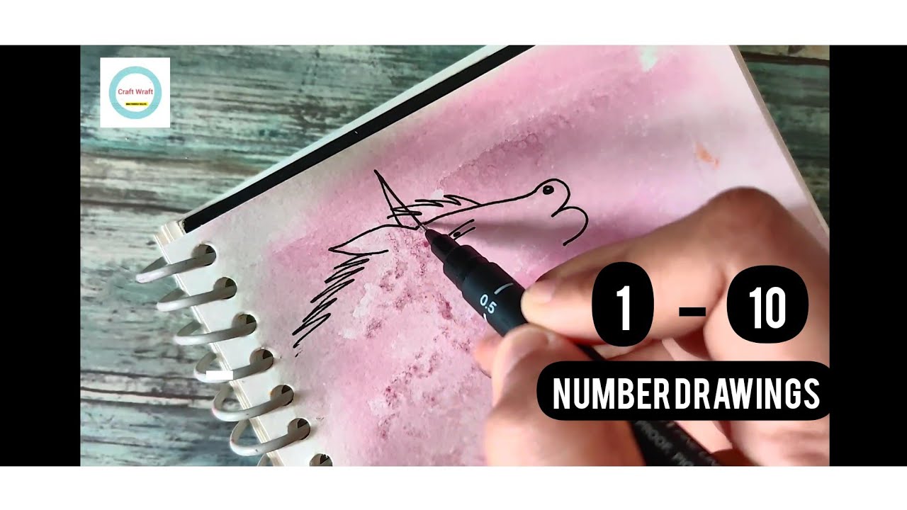 Number drawings ,0 to 10 Draw numbers with me ll easy Hands - YouTube